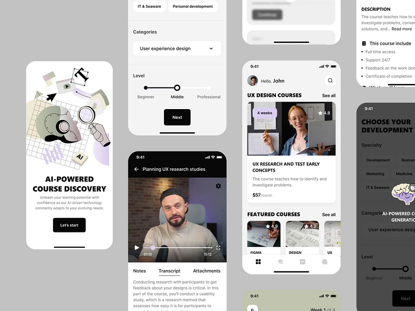 Fitness app interaction by Taras Migulko for Emote on Dribbble