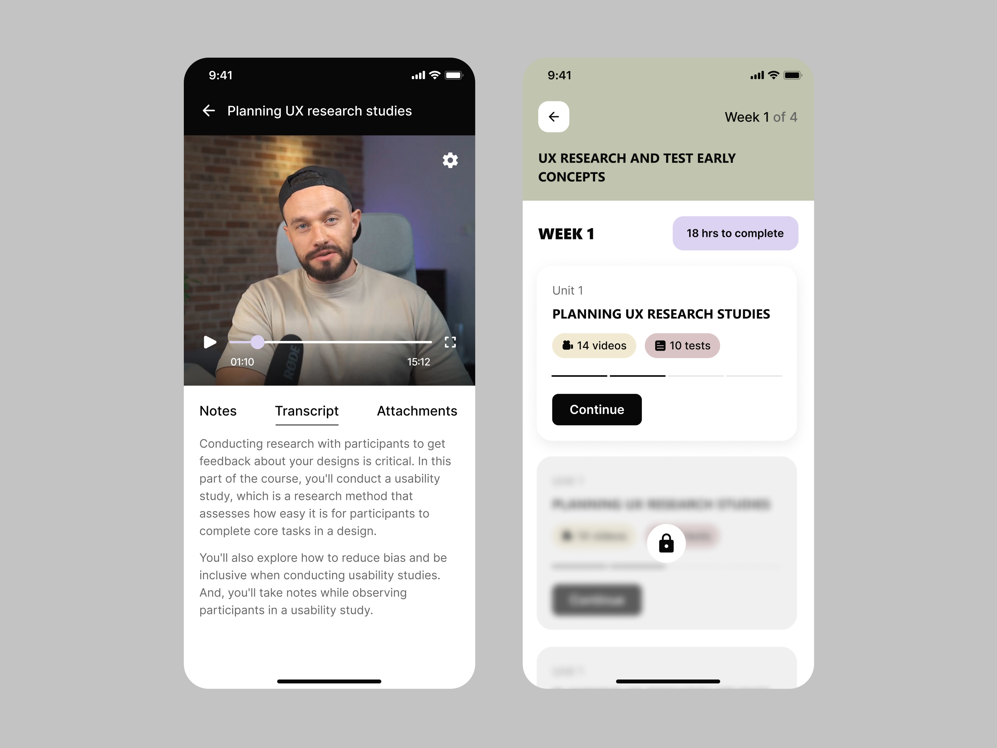 AI courses mobile interaction by Taras Migulko for Emote on Dribbble