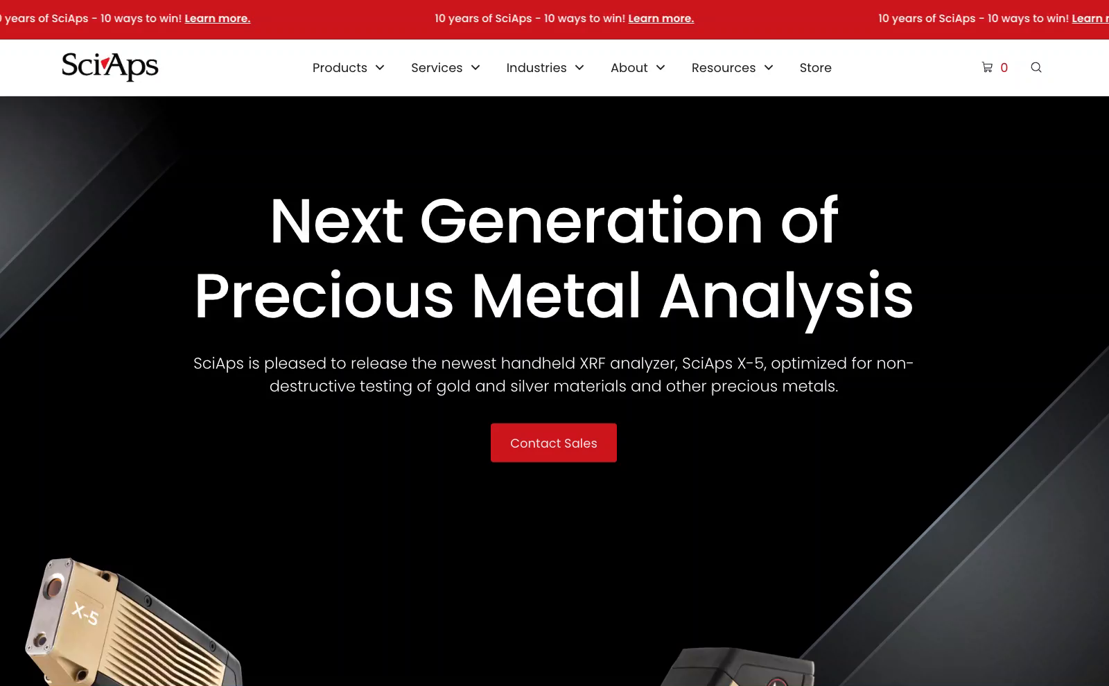 SciAps - Landing Page by Nickolas C. on Dribbble