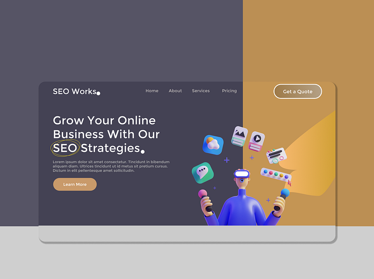 SEO Works. Landing Page by Ismail Ahmed on Dribbble