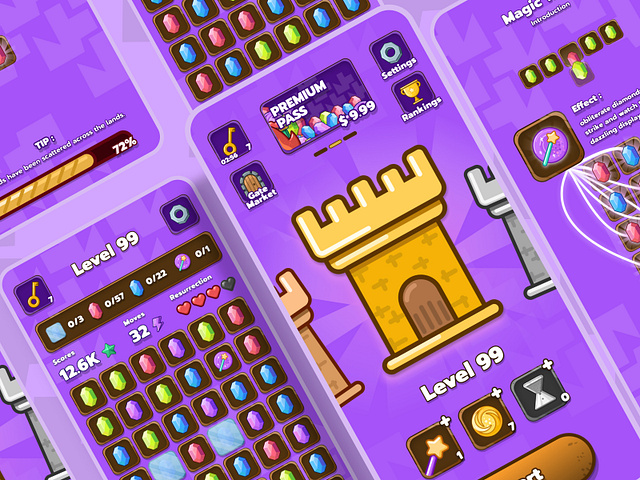 Game UI Design by Randompopsycle for Orenji Studio on Dribbble