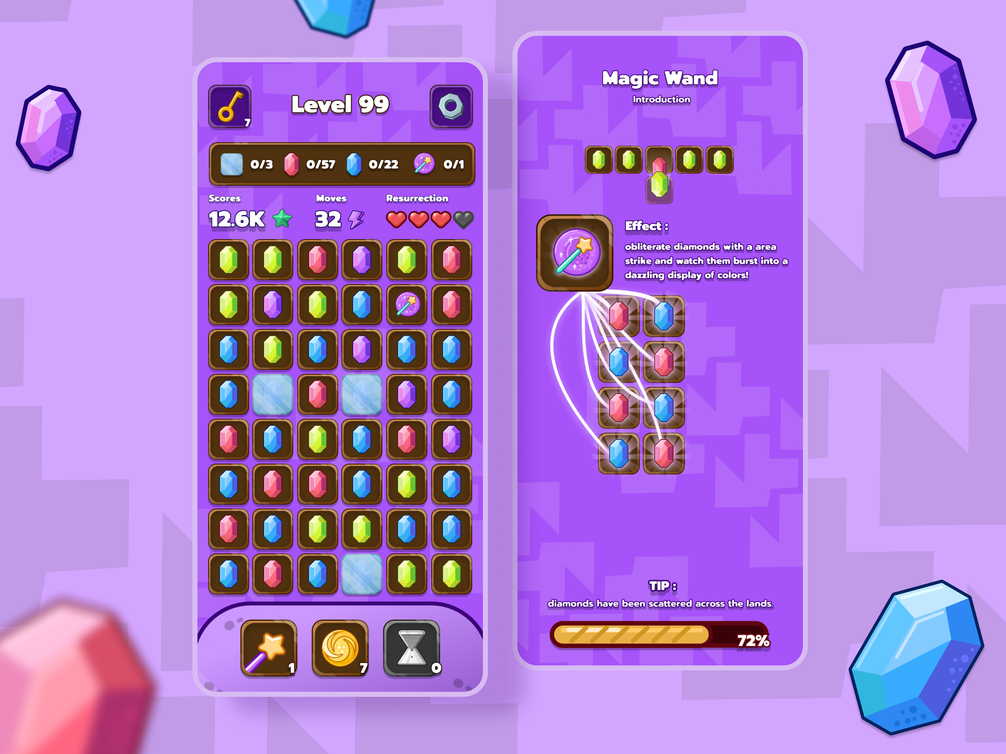 Gemtopia - Mobile Game UI Concept by Mochammad Naufal 🦅 for Orenji ...