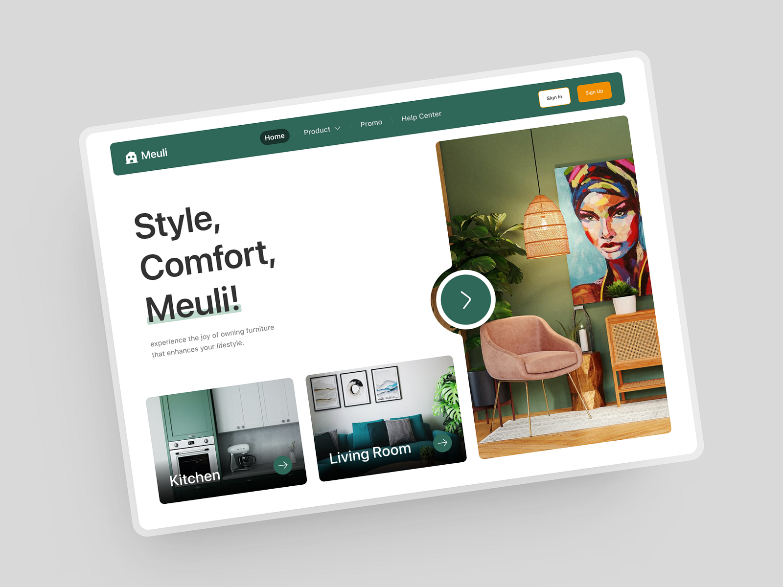 Meuli - Furniture Landing Page 🪑 by Rafa Putera Pamungkas on Dribbble