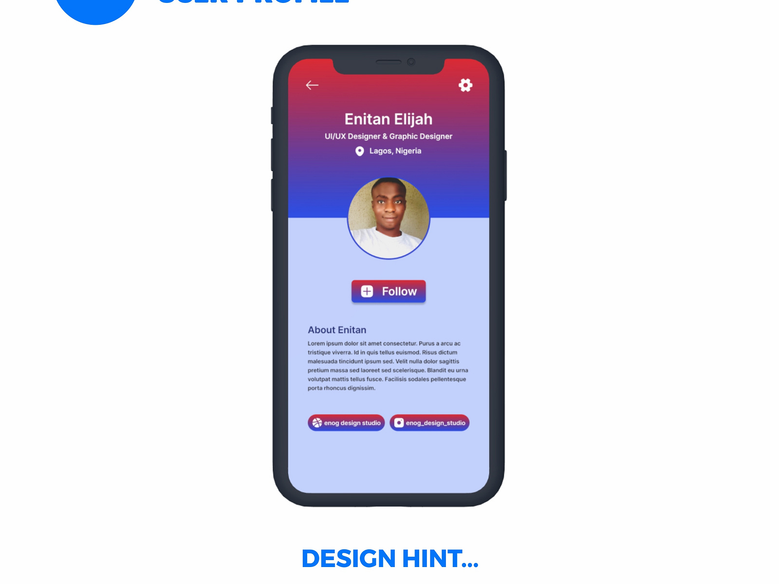 User Profile Page Design by enitan elijah on Dribbble