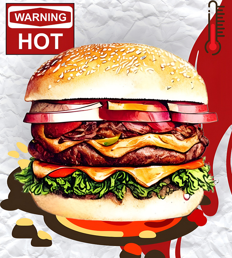 The Art of Temptation: Irresistible Burger Advertisement Poster by ...