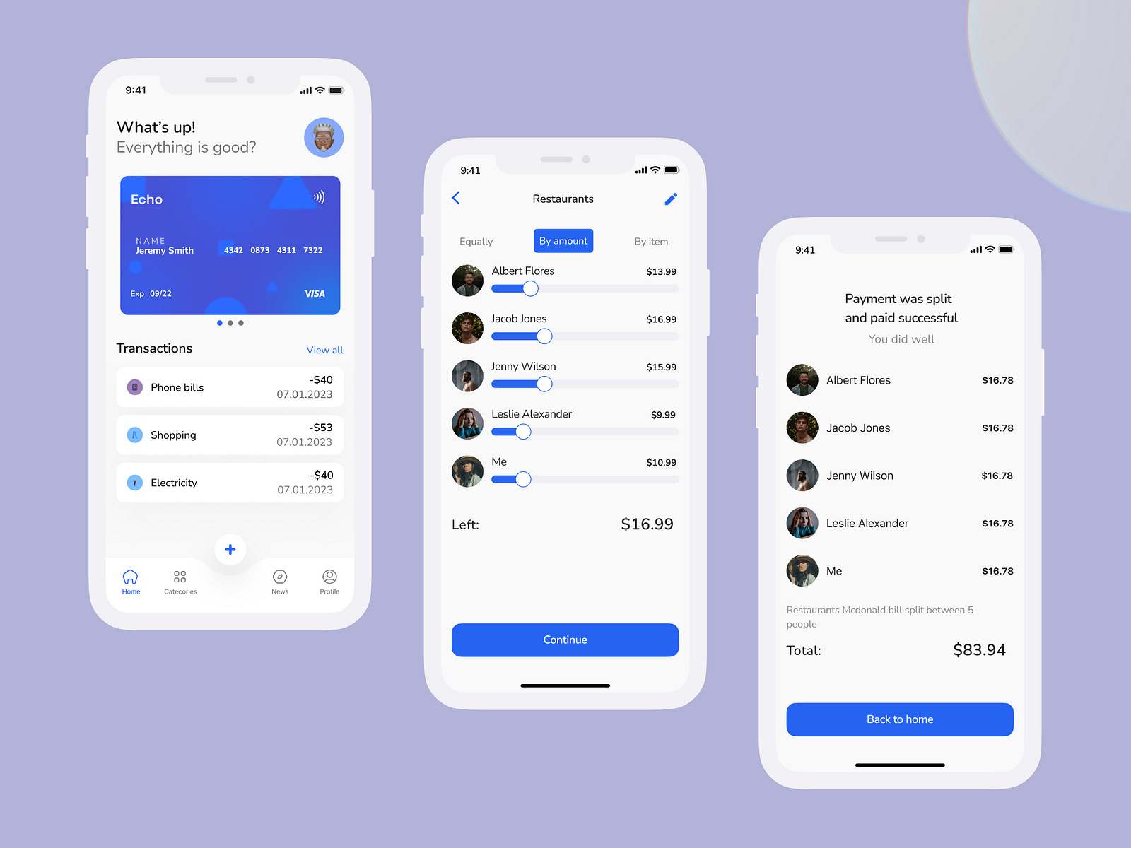 Split the bill by Timmyyar on Dribbble