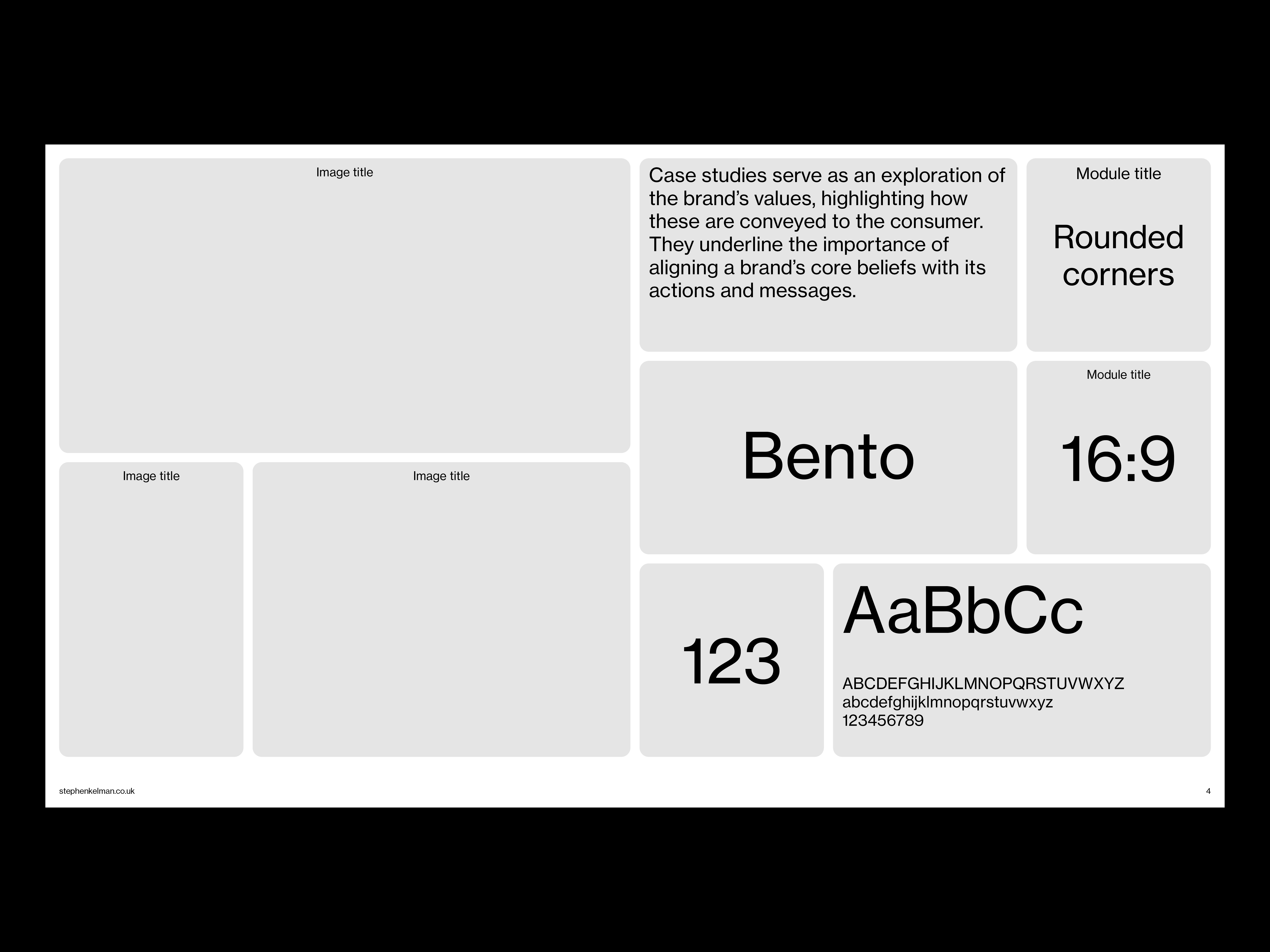 Bento Style Brand Presentation Grid System for InDesign by Stephen ...