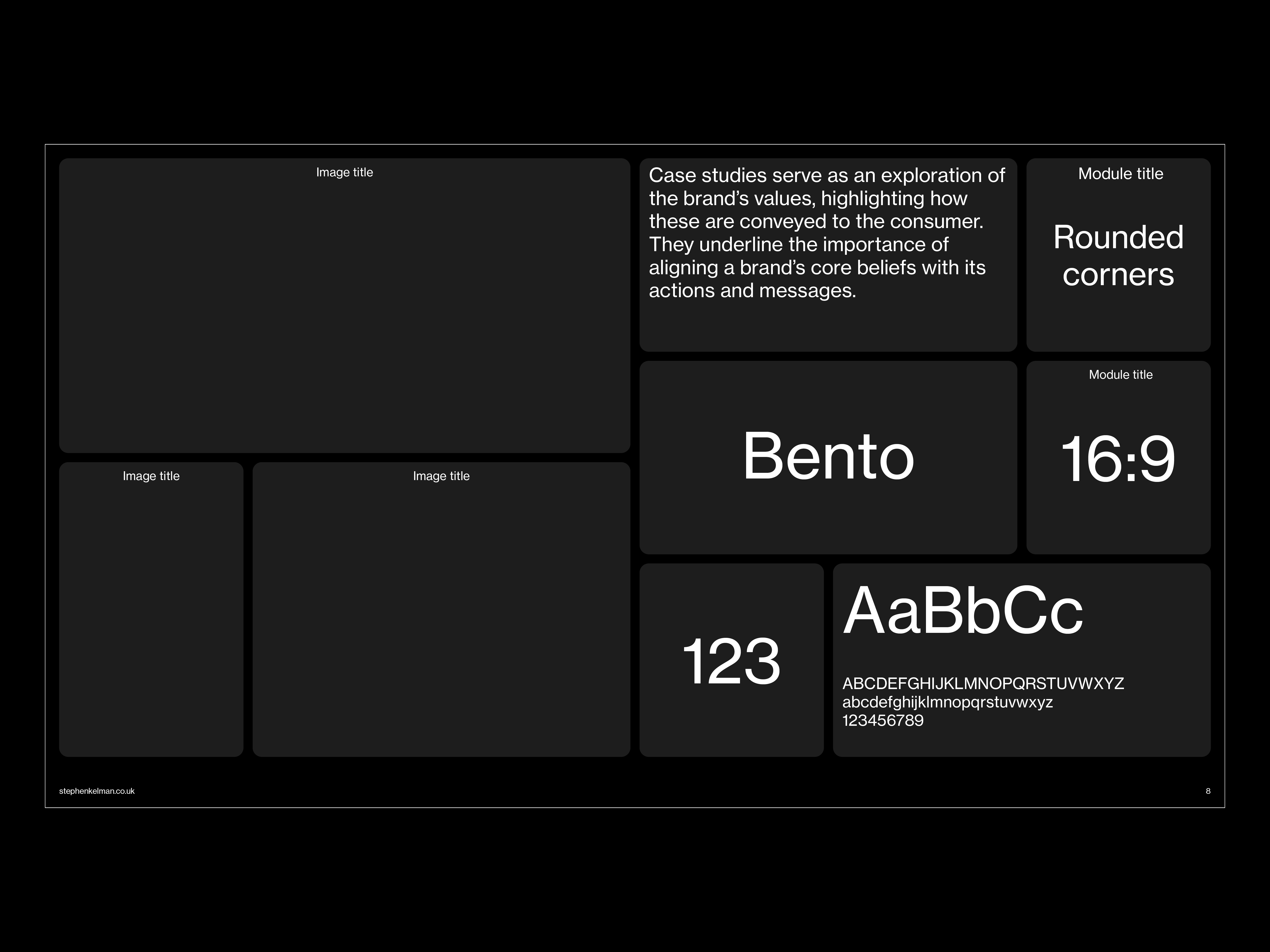 Bento Style Brand Presentation Grid System for InDesign by Stephen ...