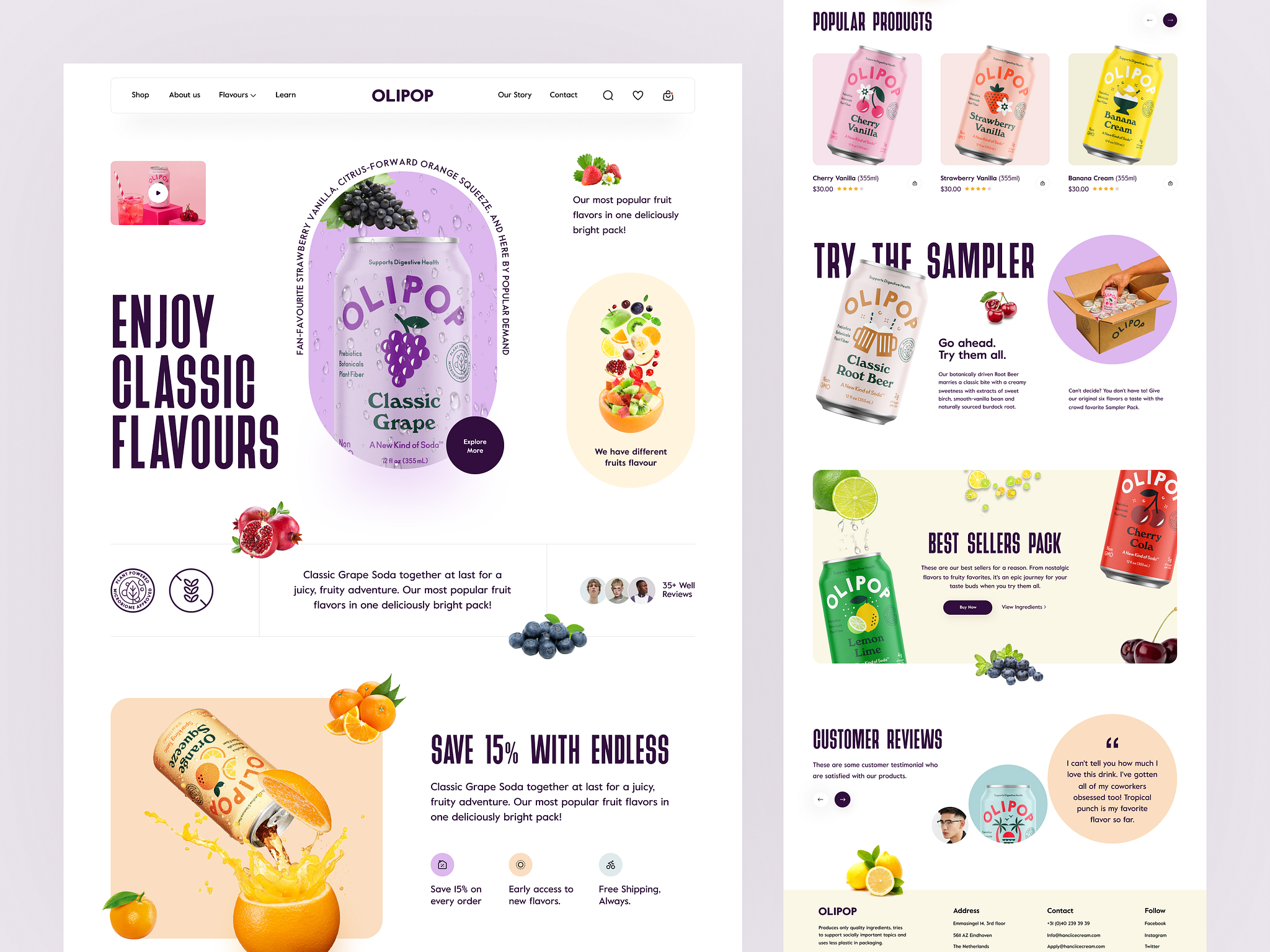 Olipop Drinks Website by Orix Creative on Dribbble