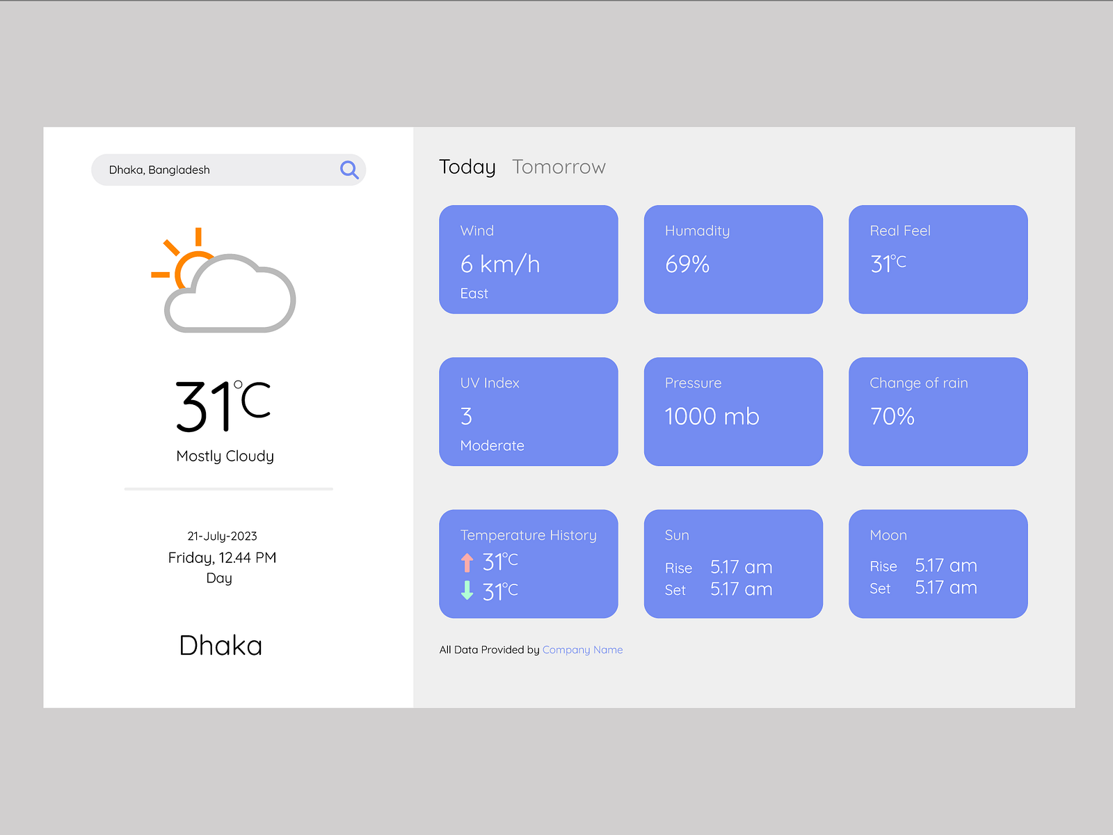 Weather App Landing Page Design by Md. Minhazul Islam on Dribbble