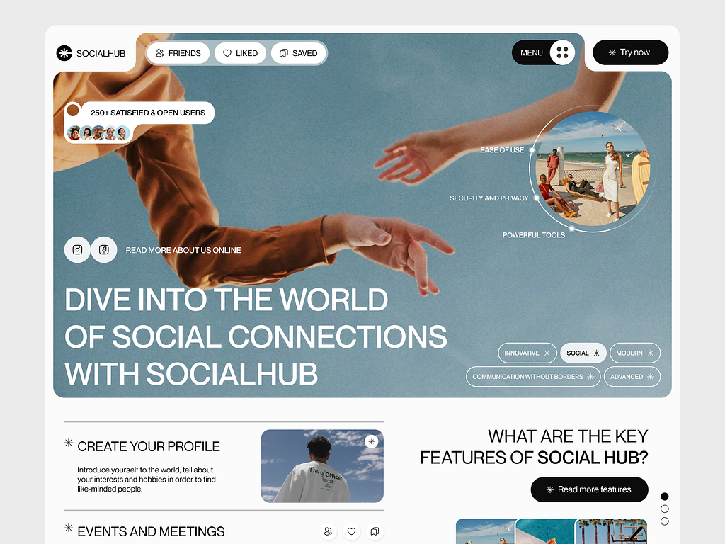 SocialHub - Social Networking Platform by Awsmd on Dribbble