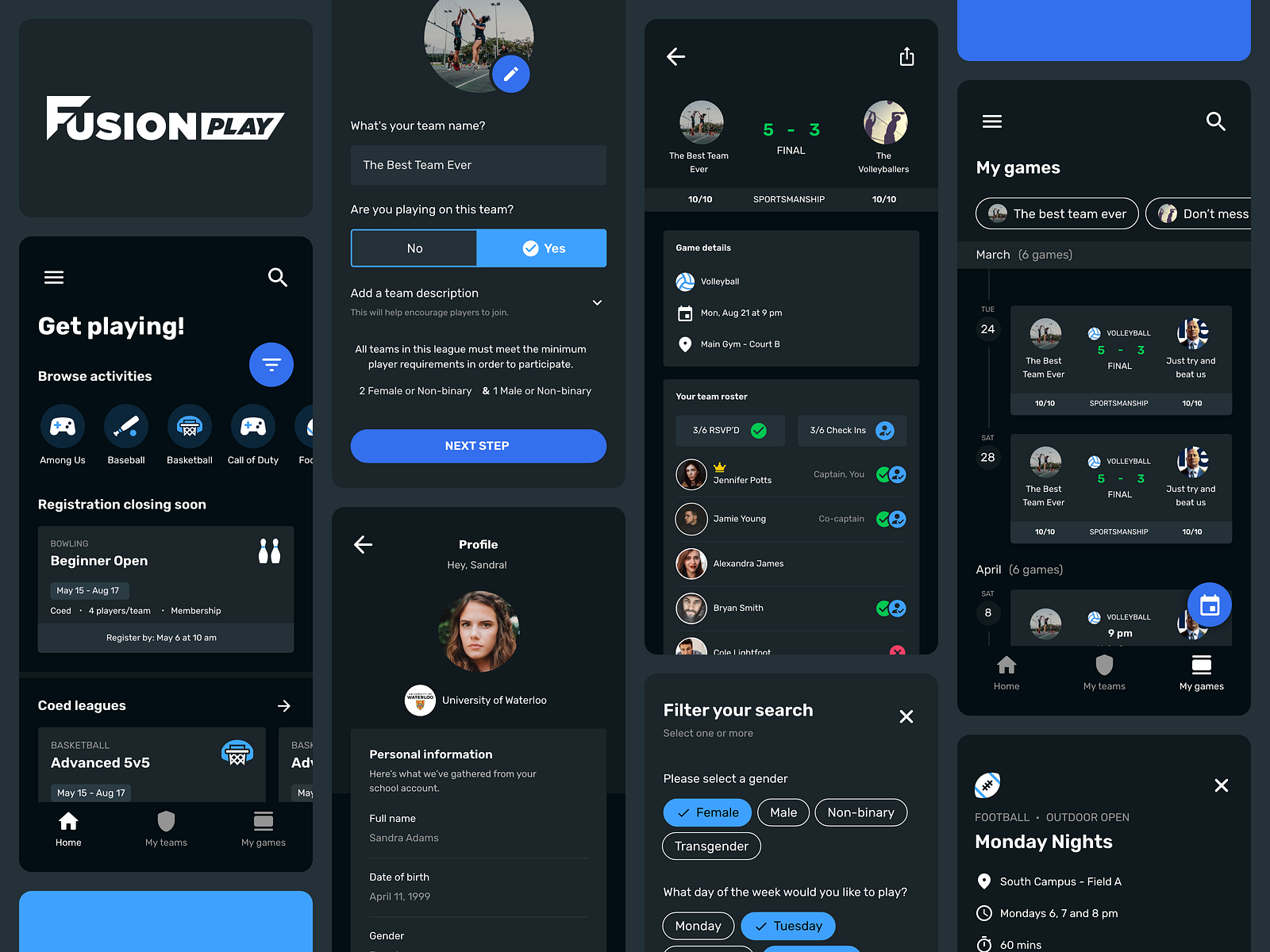 Case Study: Fusion Play | Player App by Brandon Copeland on Dribbble