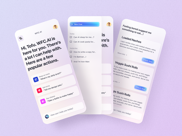 AI Chatbot Mobile app Ideation by WhiteFrame Creative on Dribbble