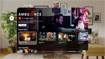 Netflix vision pro spatial design screen by Pritesh Kumar on Dribbble