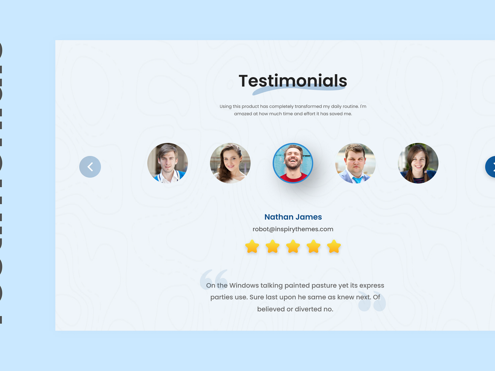 Testimonials by Navita on Dribbble