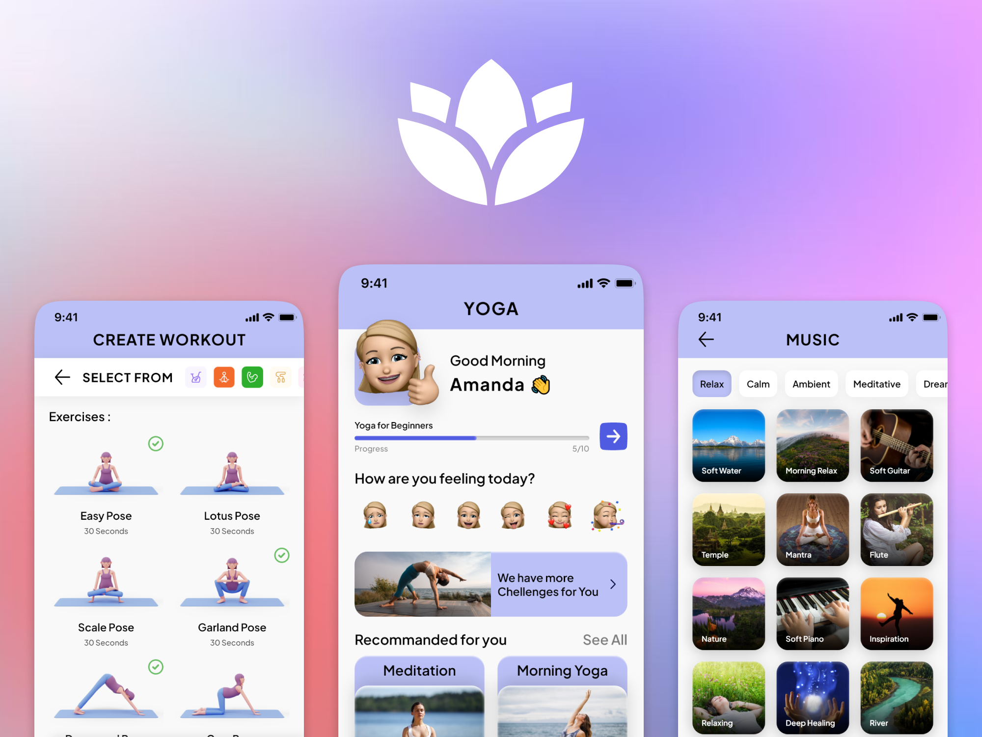 Yoga App Logo / App icon by ReDesign Solution on Dribbble