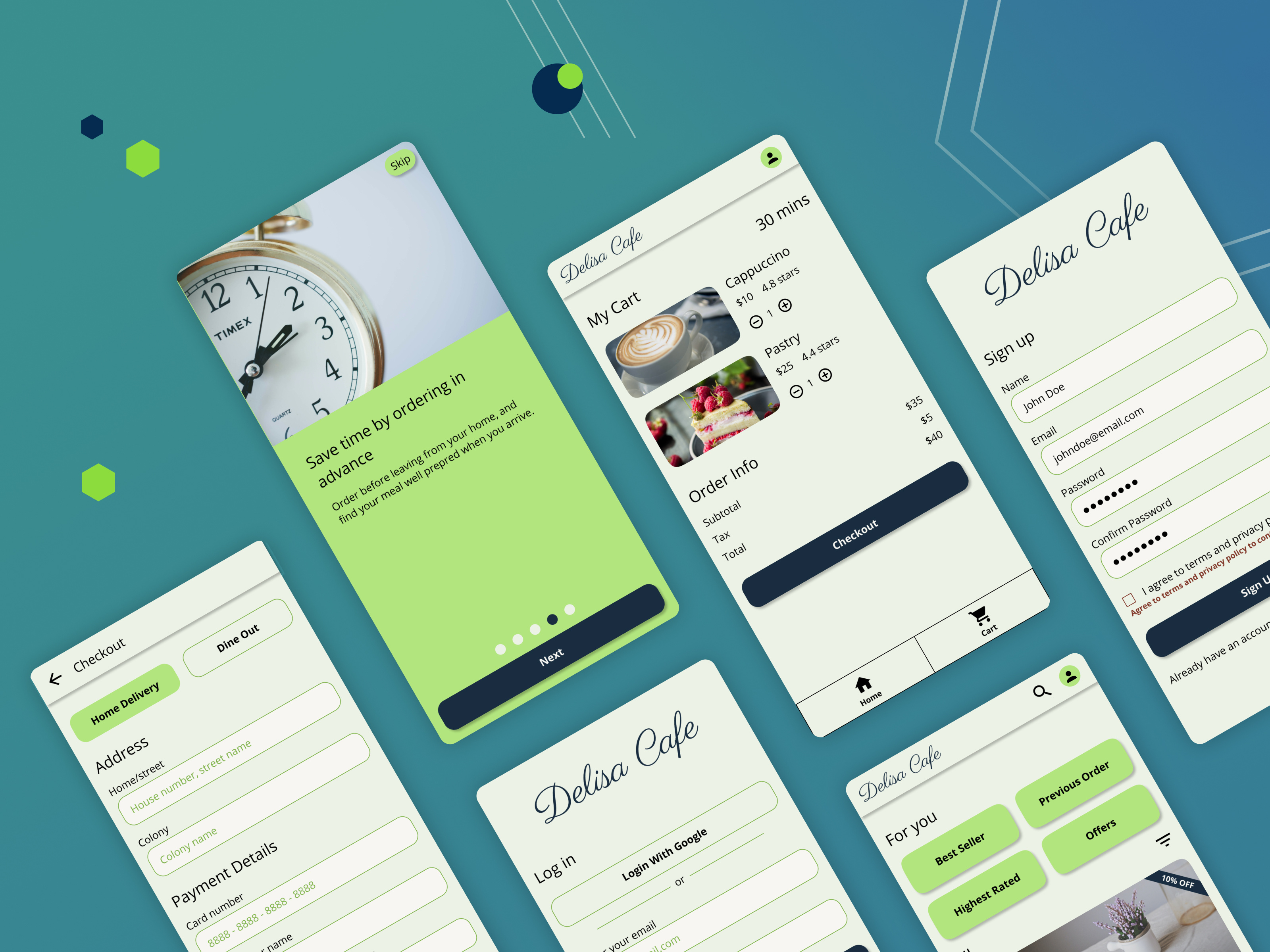 Delisa Café - Menu and Payment app by Daniel Dey on Dribbble