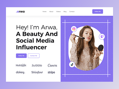 Influencer Portfolio designs, themes, templates and downloadable ...