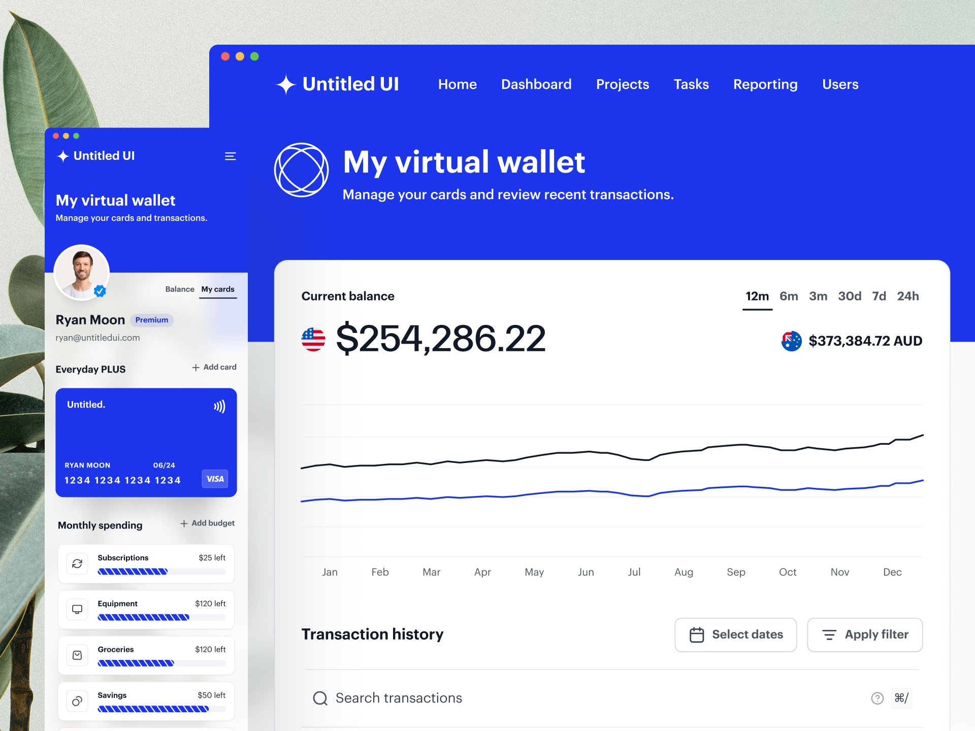 Banking dashboard — Untitled UI by Jordan Hughes® on Dribbble