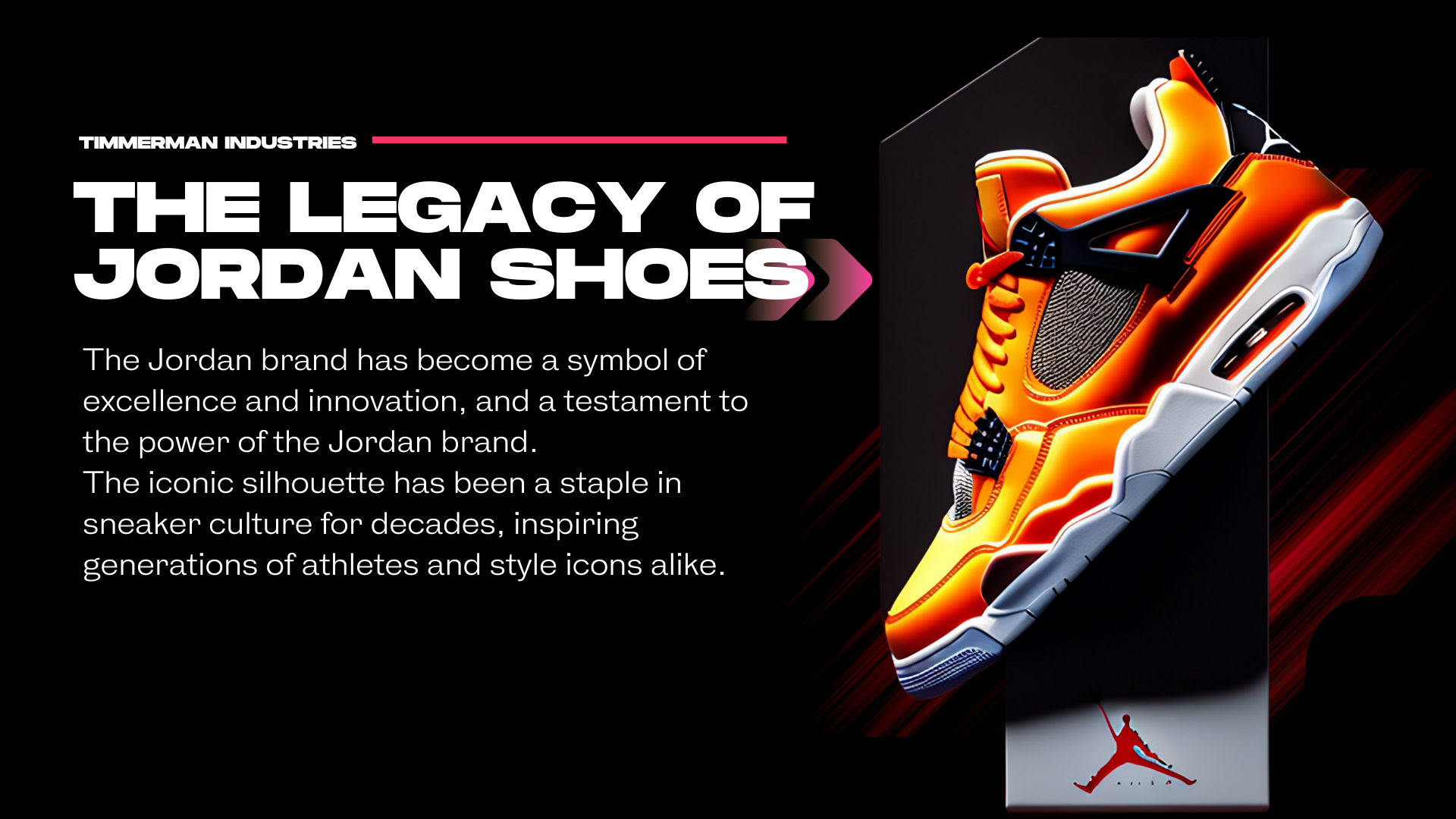 Jordan's red and black theme PowerPoint presentation slide by Hasnain ...
