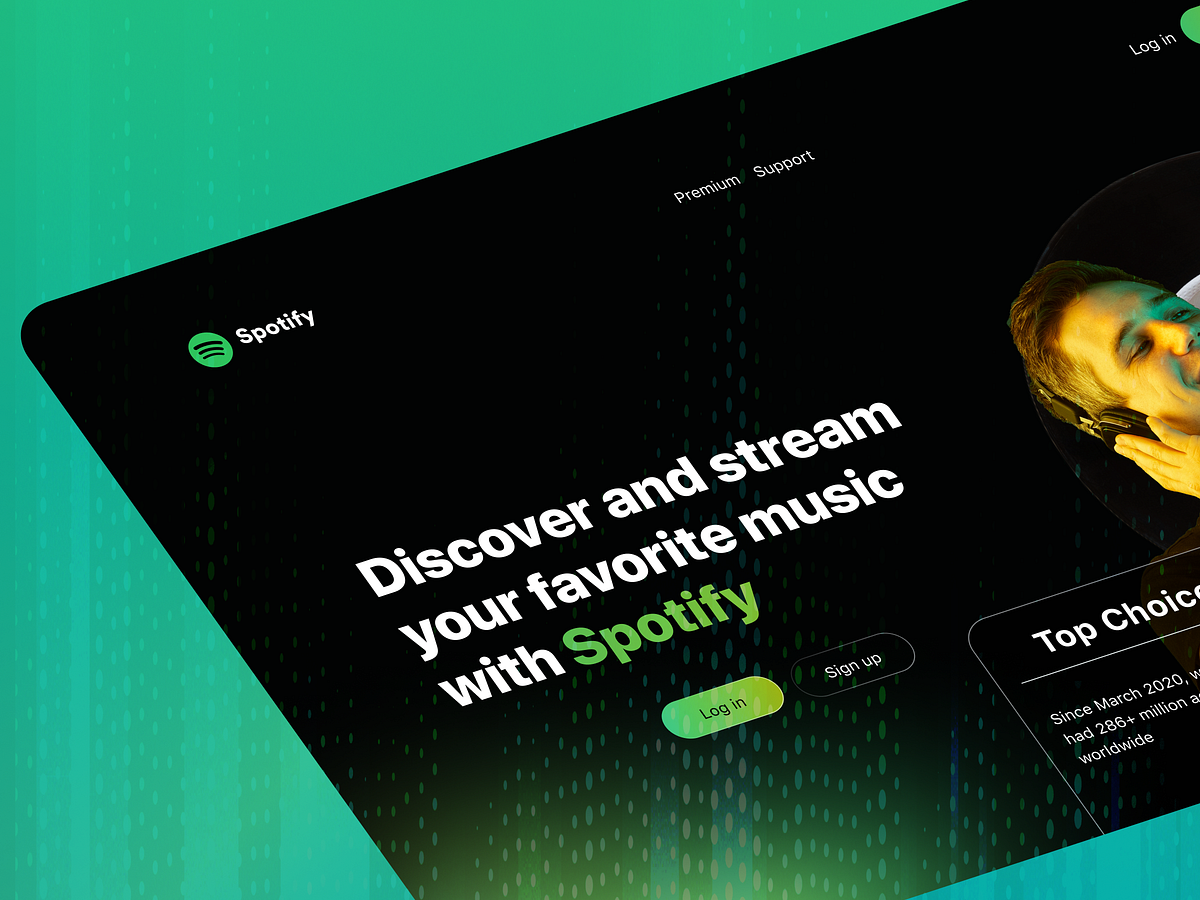 Spotify Landing Page designs, themes, templates and downloadable ...