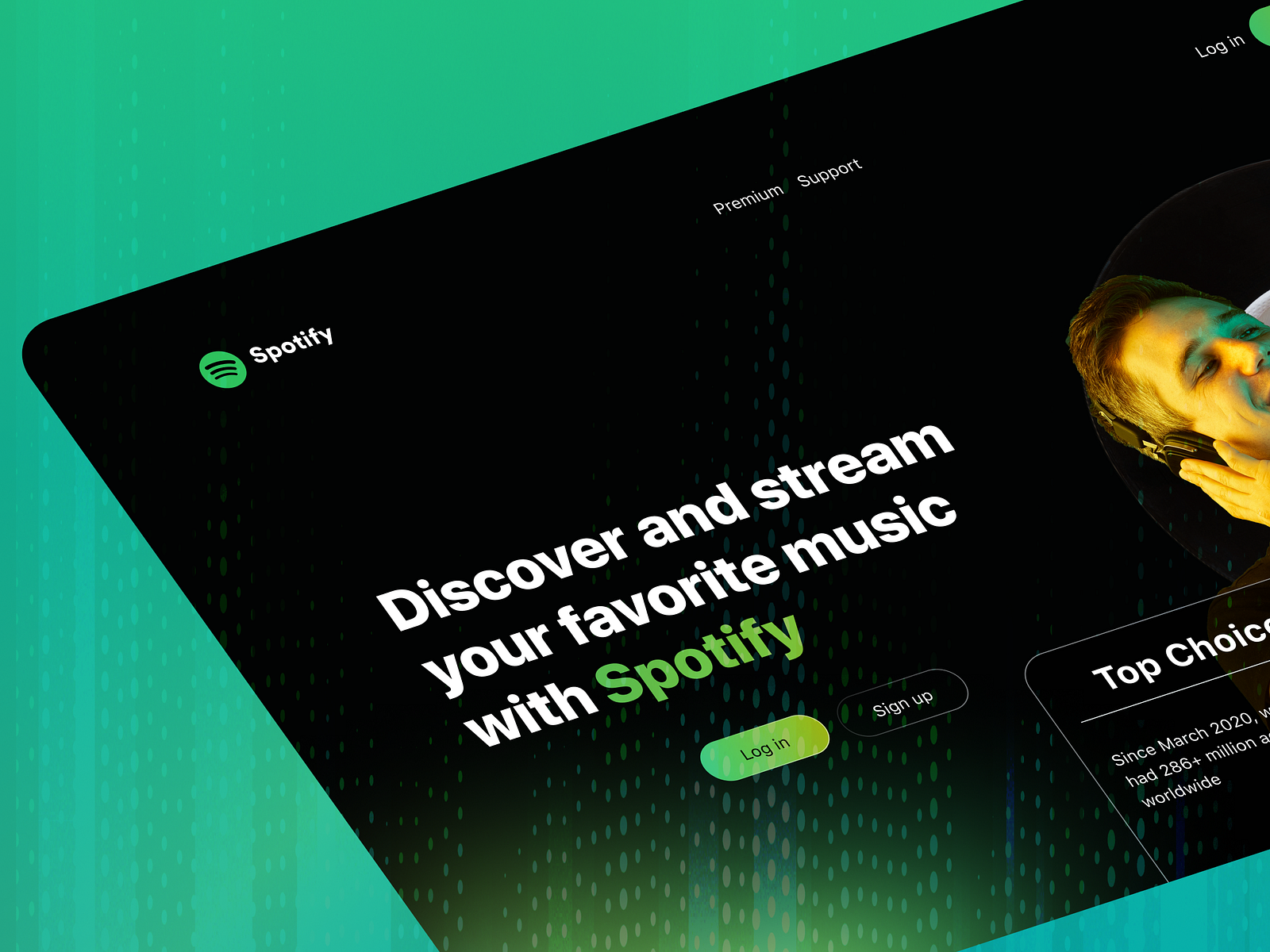 Spotify Landing Page Web Design By Le Cong Thanh On Dribbble