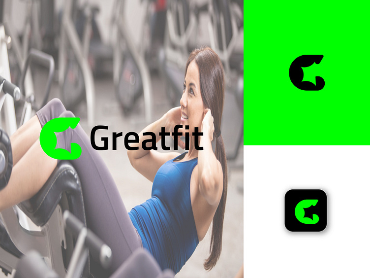 Greatfit minimal logo design| gym| fitness by Mahbub Brand| Logo and ...