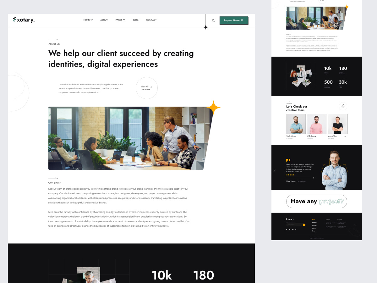 ABOUT US - Digital Agency by MD Rony Howladar ⭐ on Dribbble