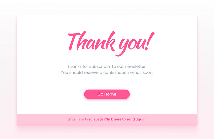 Thank you Screen / Daily UI Challenge by Konstantin Borisov on Dribbble