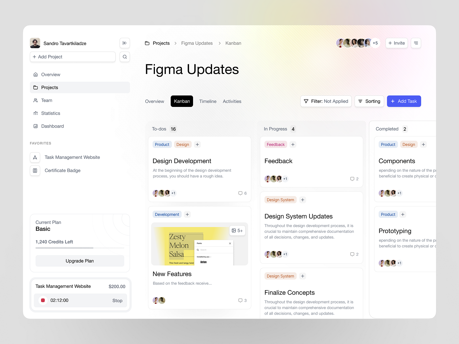 Task Management Platform By Sandro Tavartkiladze On Dribbble