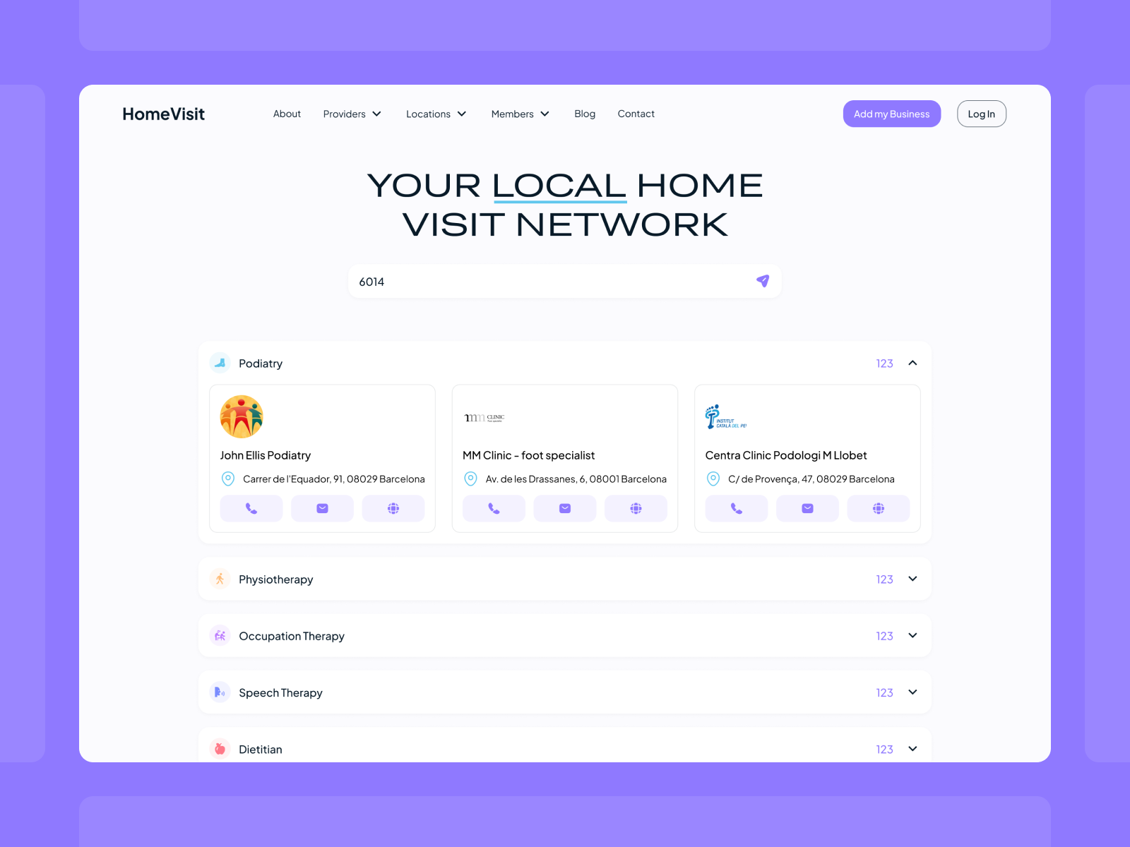 HomeVisit - Healthcare website by The Ash Design on Dribbble