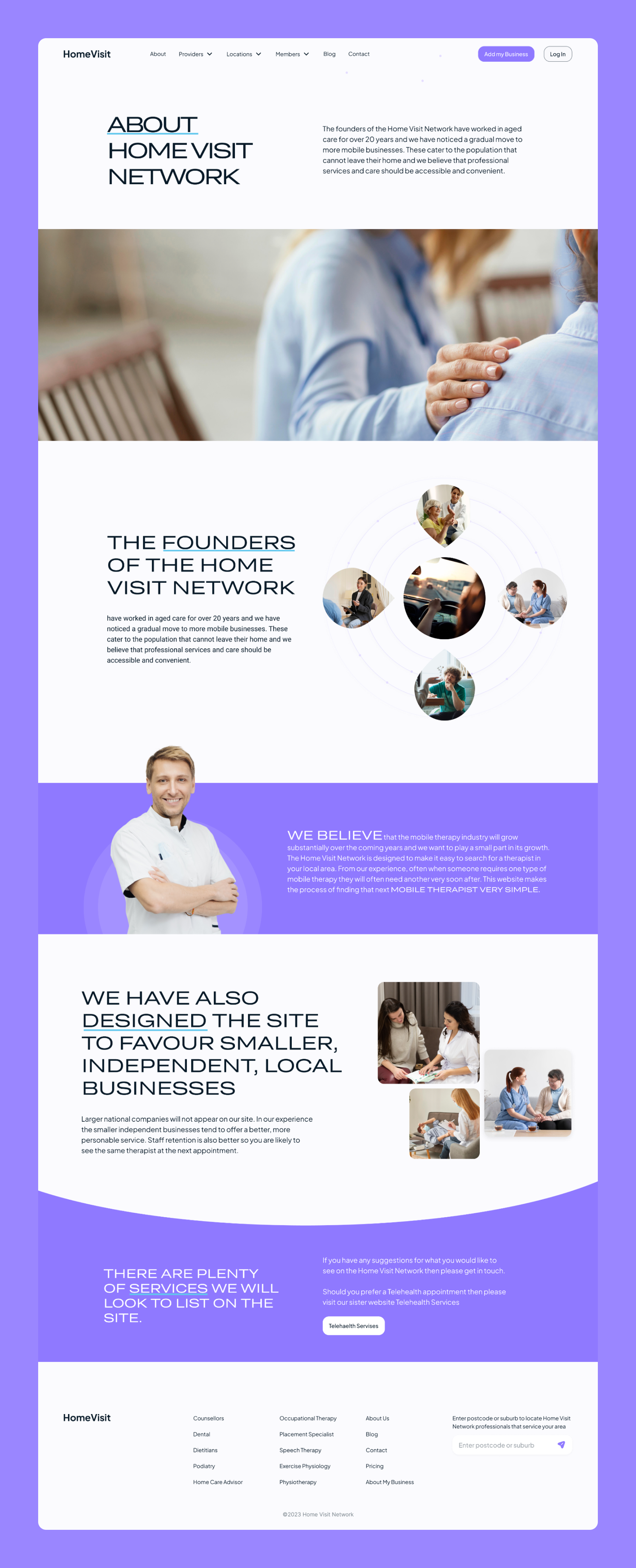 HomeVisit - Healthcare website by The Ash Design on Dribbble
