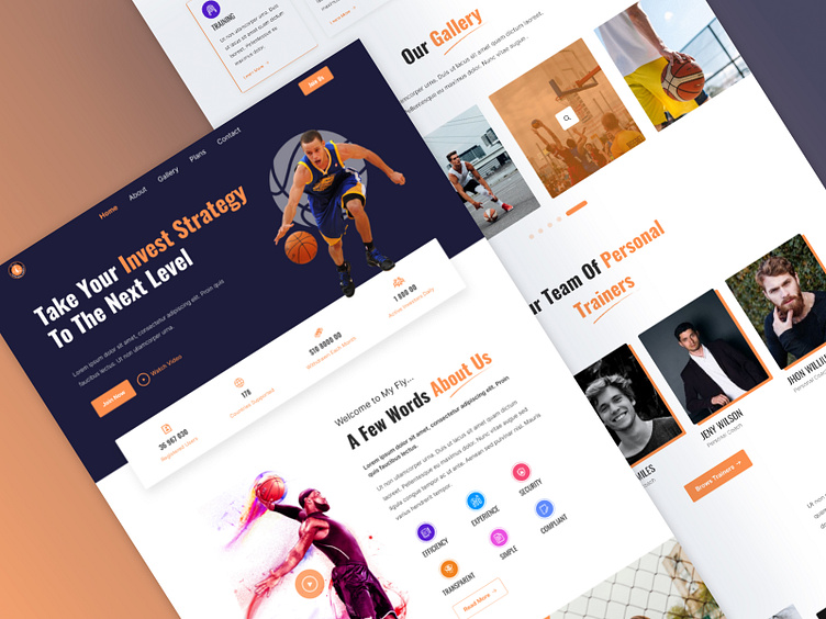 Basketball Sports Landing Page Design by Sumaia Sharmin on Dribbble
