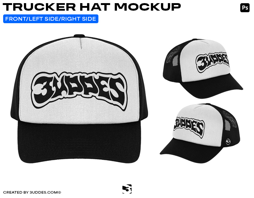 Trucker Hat Mockup designs, themes, templates and downloadable graphic ...