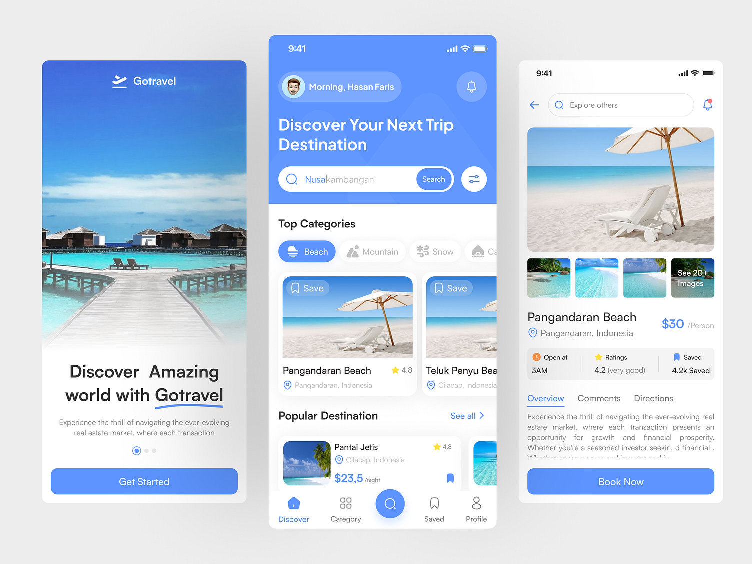 Gotravel - Travel Mobile Apps by Ibnu Hasan Nur Alfaris for Vektora on ...