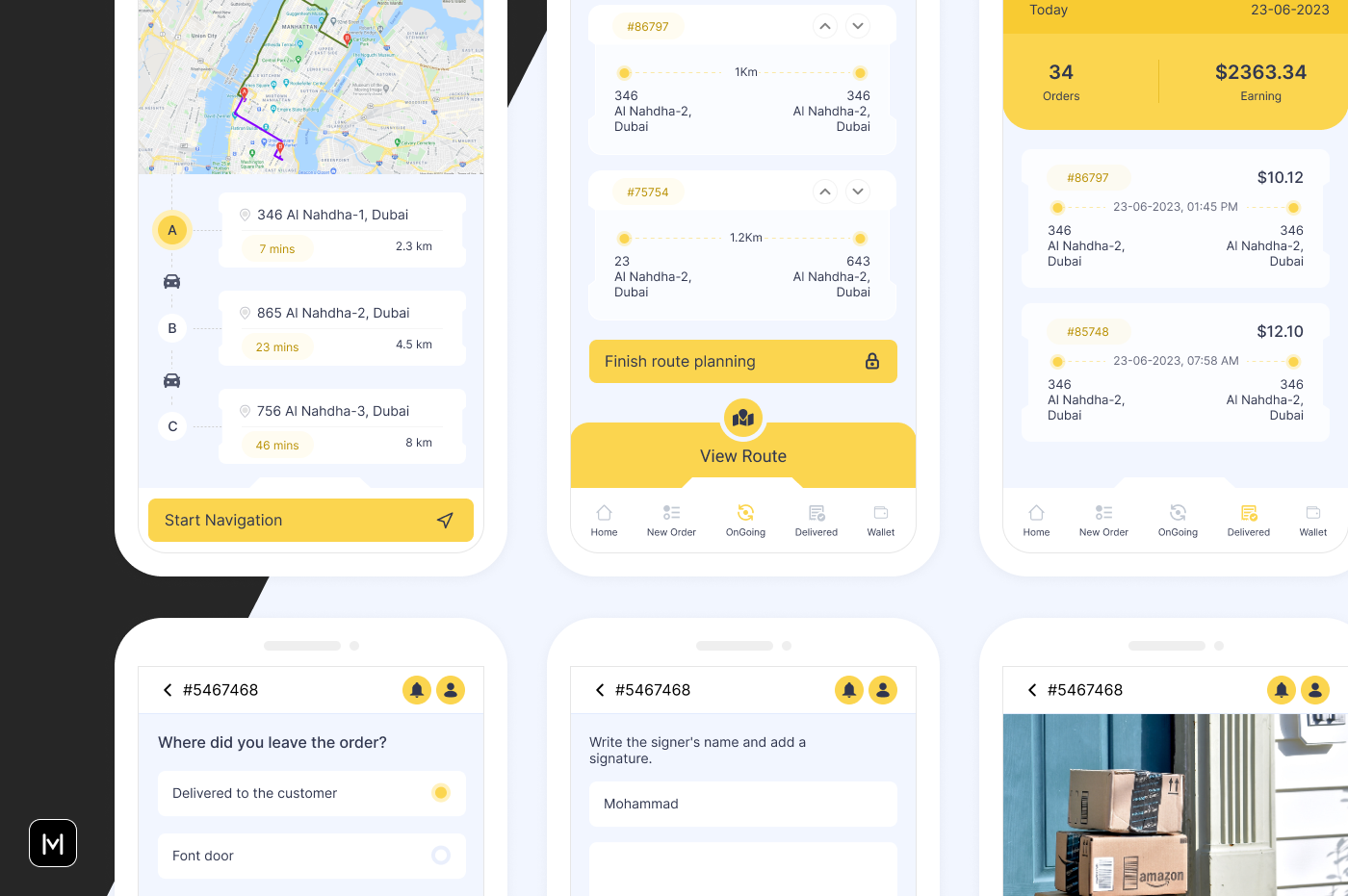 Delivery Boy Mobile App - Case Study by Mohammad Azad on Dribbble