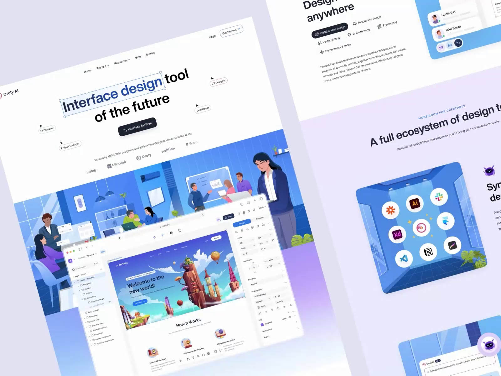 Interface Design Tools Landing Page by Riko Sapto Dimo for Orely on ...