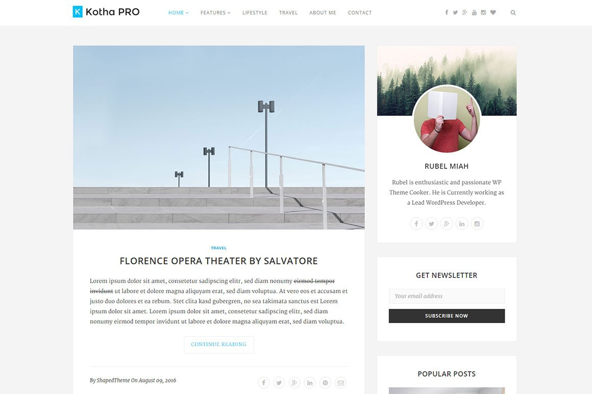 Kotha PRO - WordPress Blog Theme by Fashion logo Stylish on Dribbble