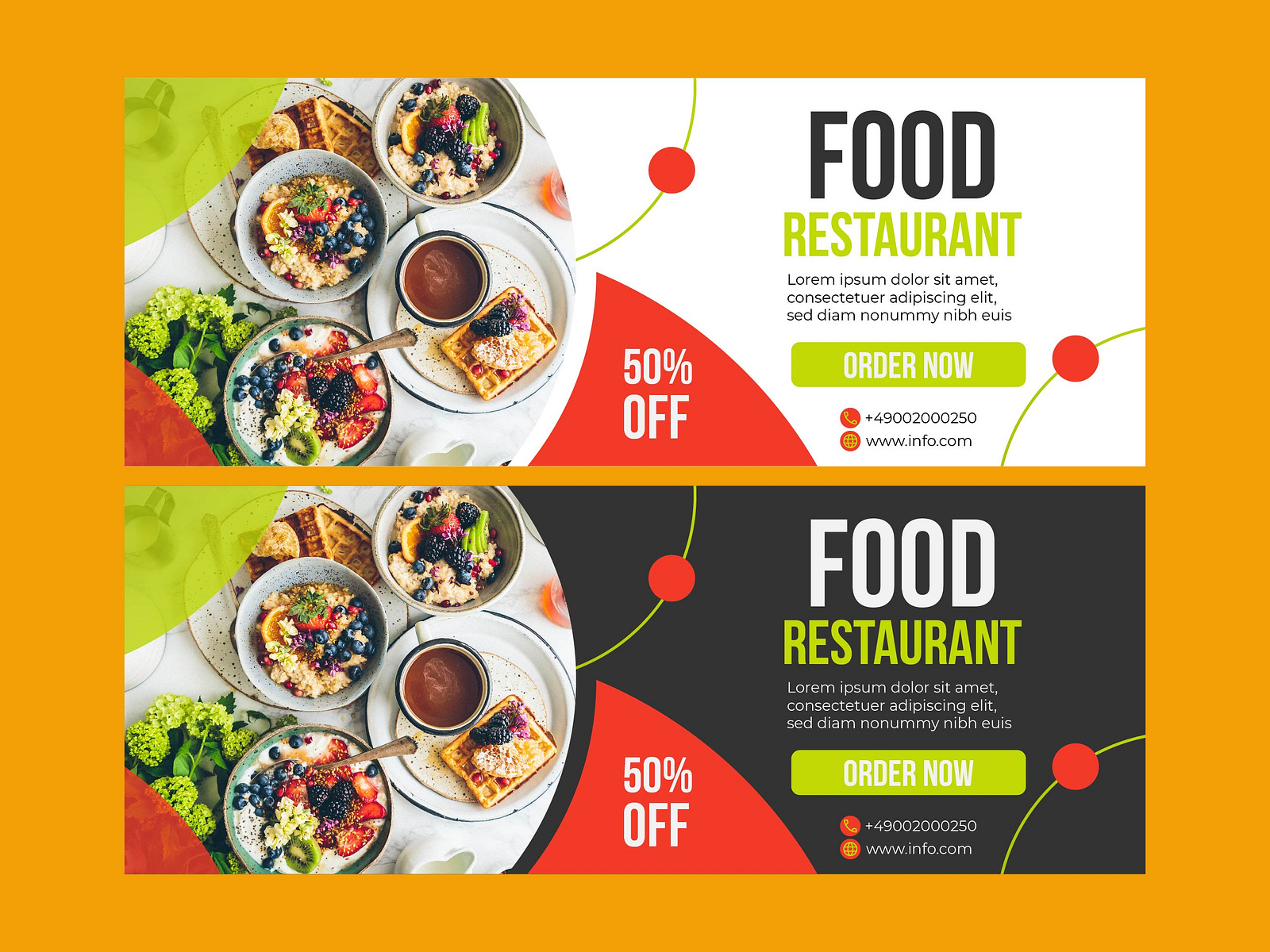 Food restaurant banner by Anastasiia Lang on Dribbble