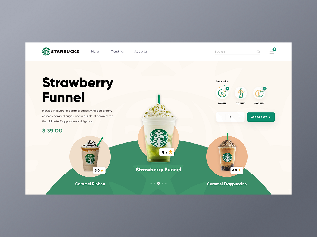 Starbucks Landing Page Website Design by Ota Skvor on Dribbble