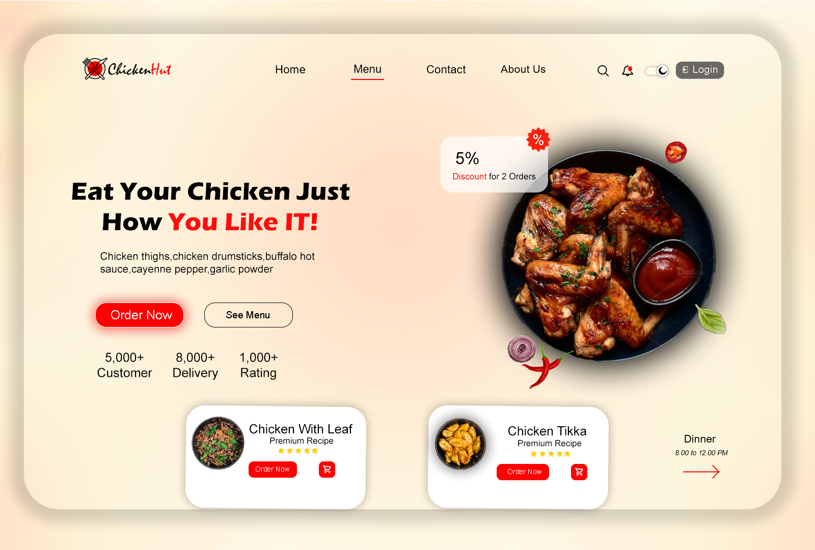 Food Ordering Webpage Design by DipannitaSarkar on Dribbble