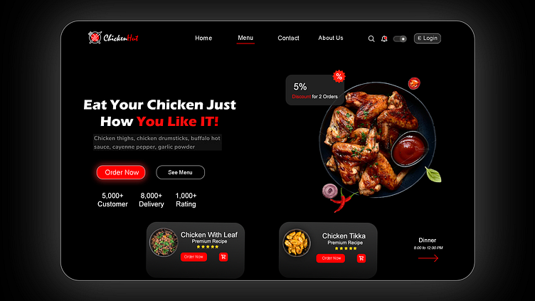 Food Ordering Webpage Design by DipannitaSarkar on Dribbble