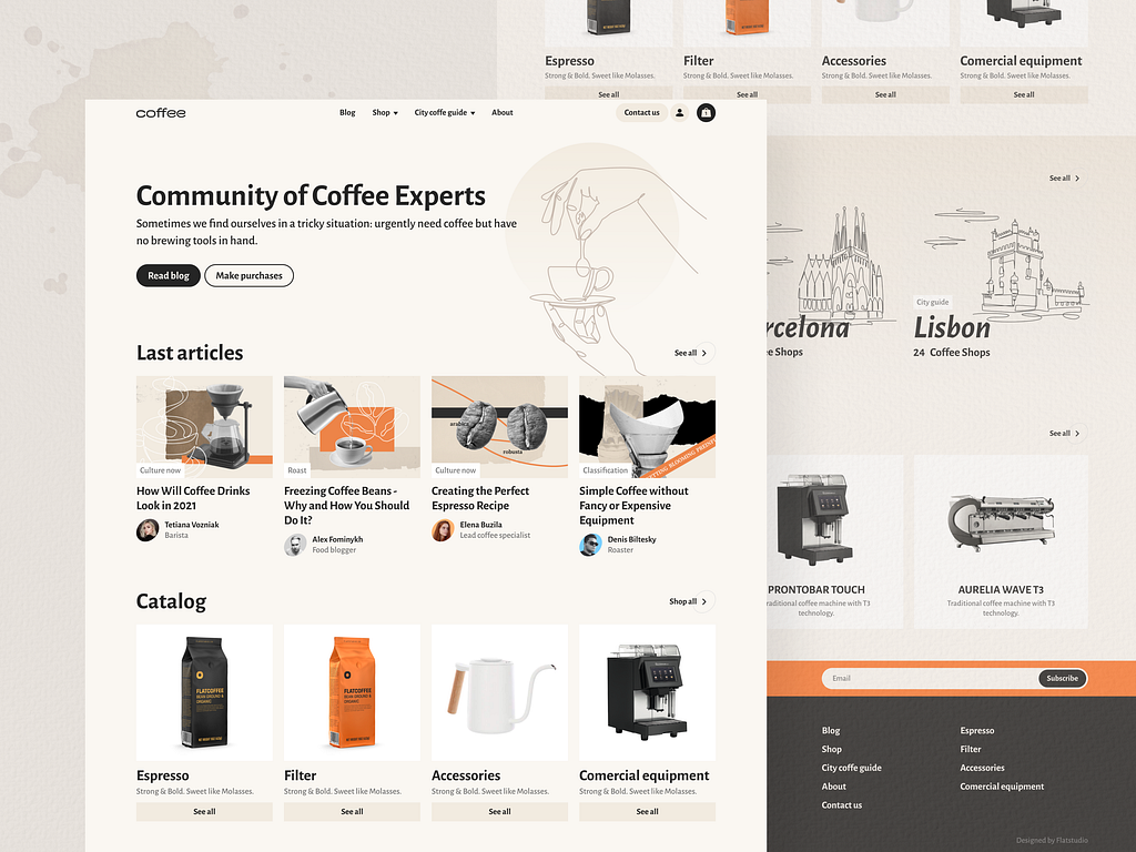 Coffee.pt: An all-in-one platform by Flatstudio on Dribbble