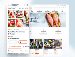 Seafood Shop Web & App Design by Alexey Chaika on Dribbble