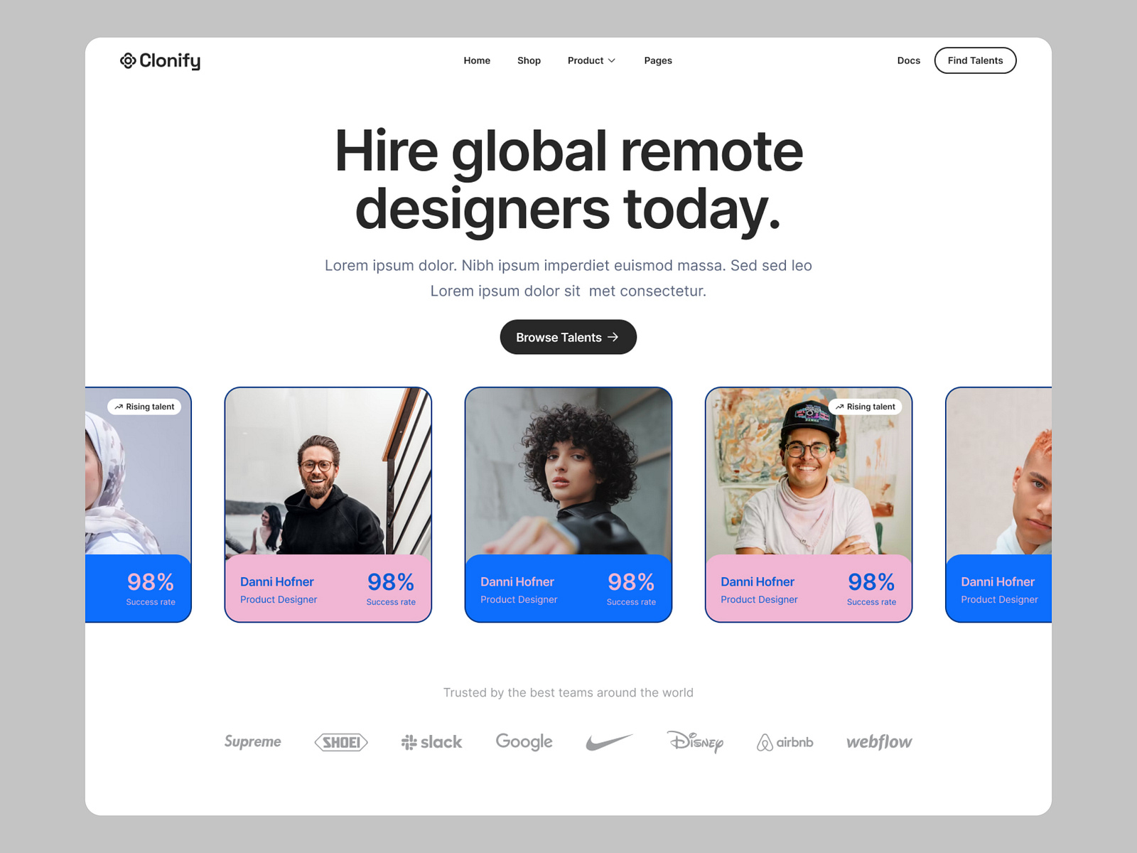 Headers — Clonify by Clonify on Dribbble