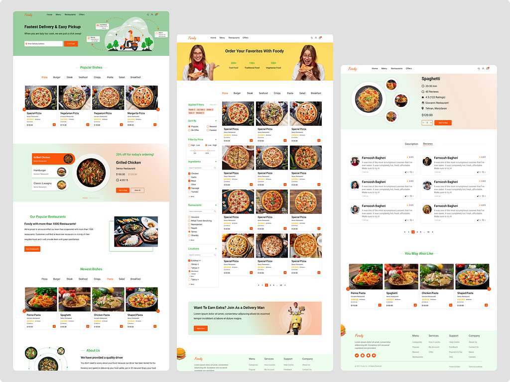 Food Delivery - Web Design by Farnoosh Bagheri on Dribbble