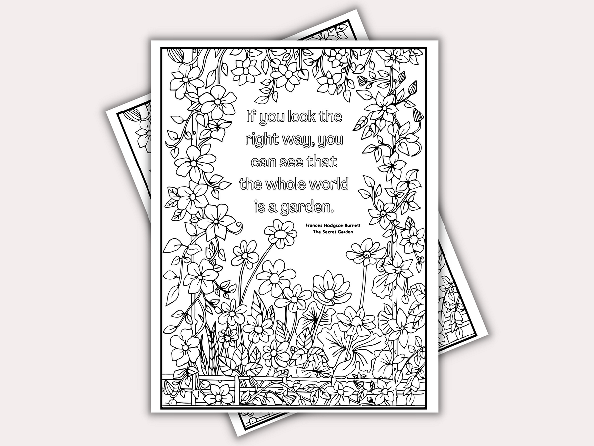 Coloring Page - Garden by Aswathy Sreekumar on Dribbble