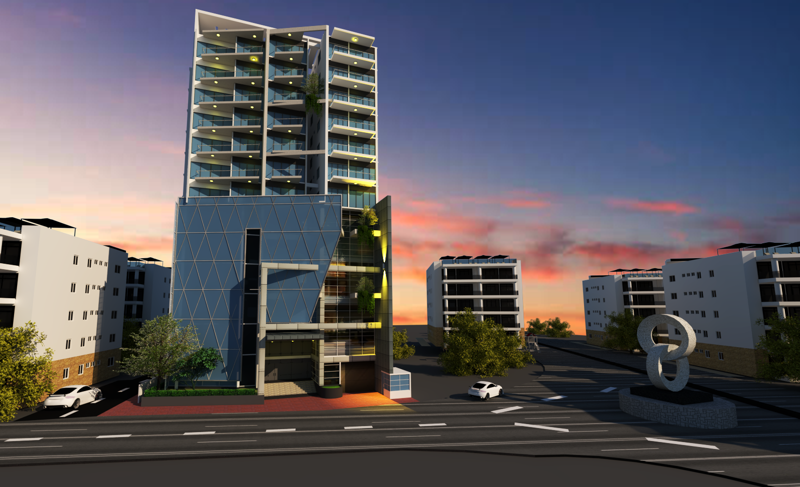 14 Storied Building Design at Rajshahi by Md Mohibul hasan on Dribbble