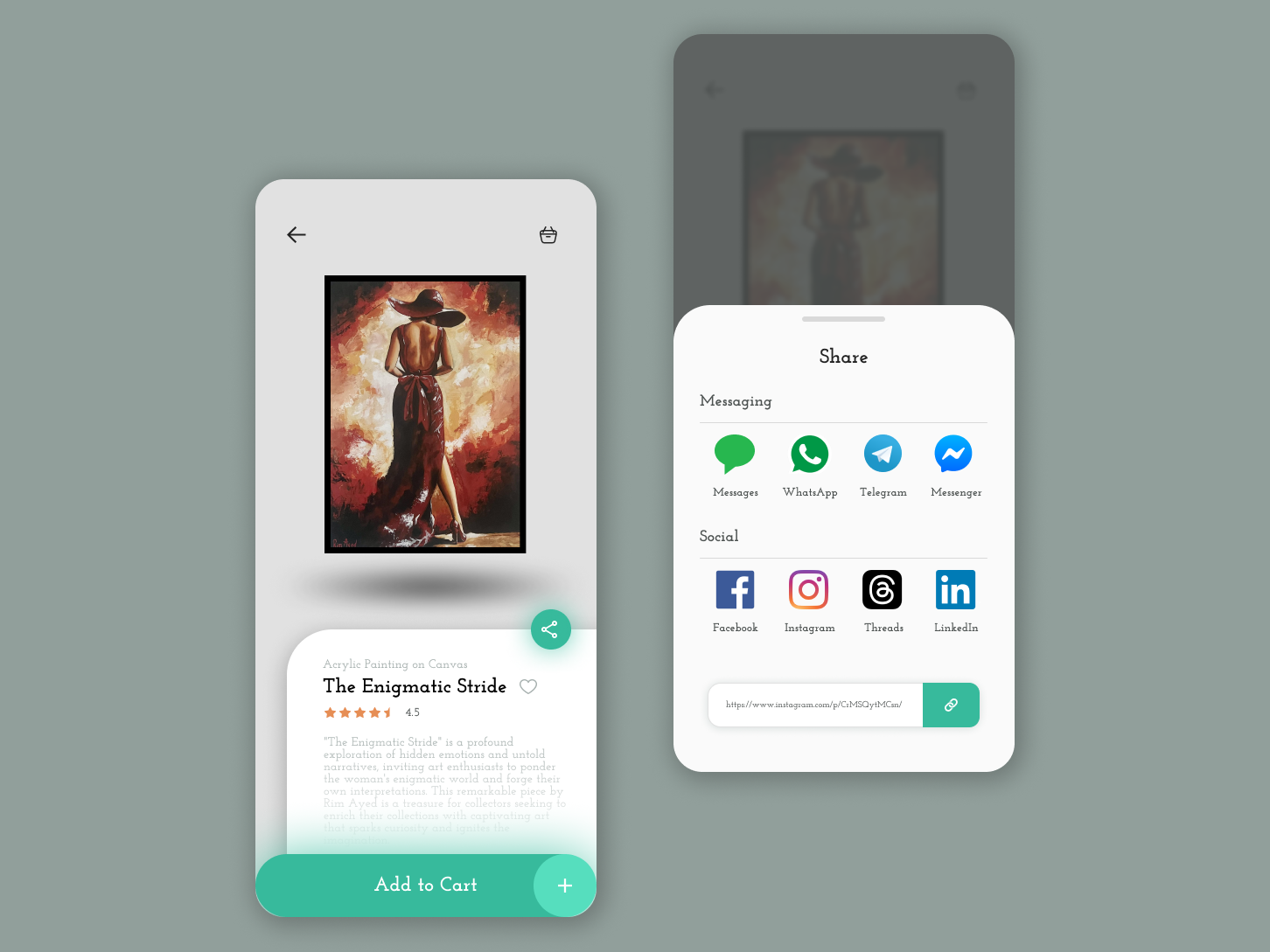 Share Button UI Design Challenge 010 by Rim Ayed on Dribbble