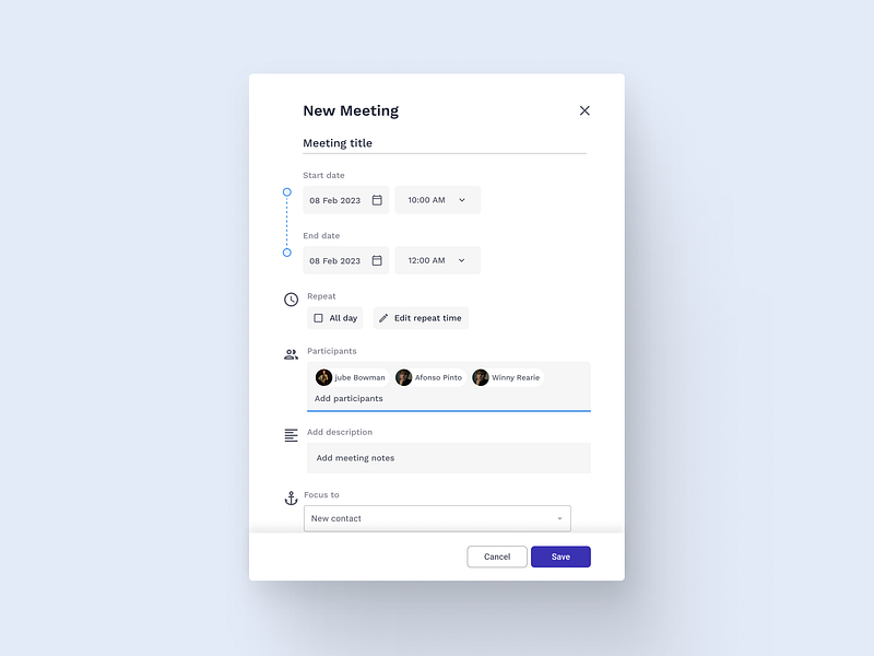 Browse thousands of Meeting UI images for design inspiration | Dribbble